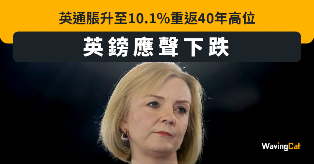 英通脹升至10.1%重返40年高位 英鎊應聲下跌 - WavingCat 招財貓