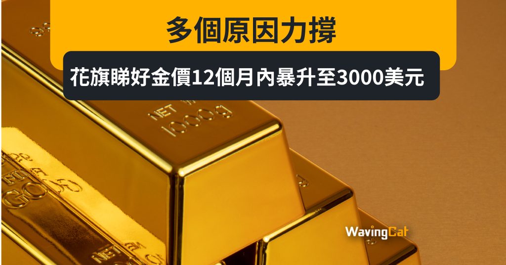 多個原因力撐 花旗睇好金價12個月內暴升至3000美元 - WavingCat 招財貓